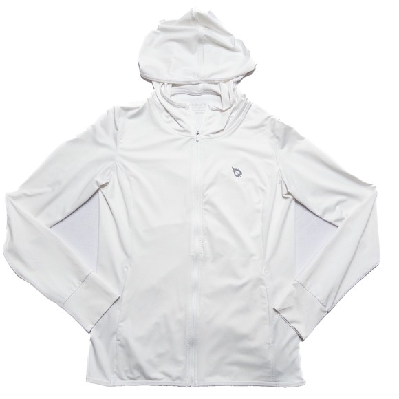 Baleaf | Tops | Baleaf Medium Lightweight Hooded Jacket White Full Zip ...